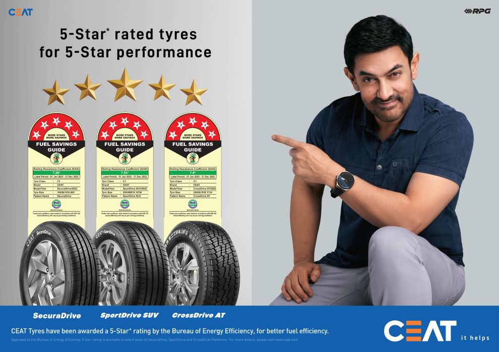 CEAT launches TVC with Aamir Khan showcasing the 5-star BEE ratings ...