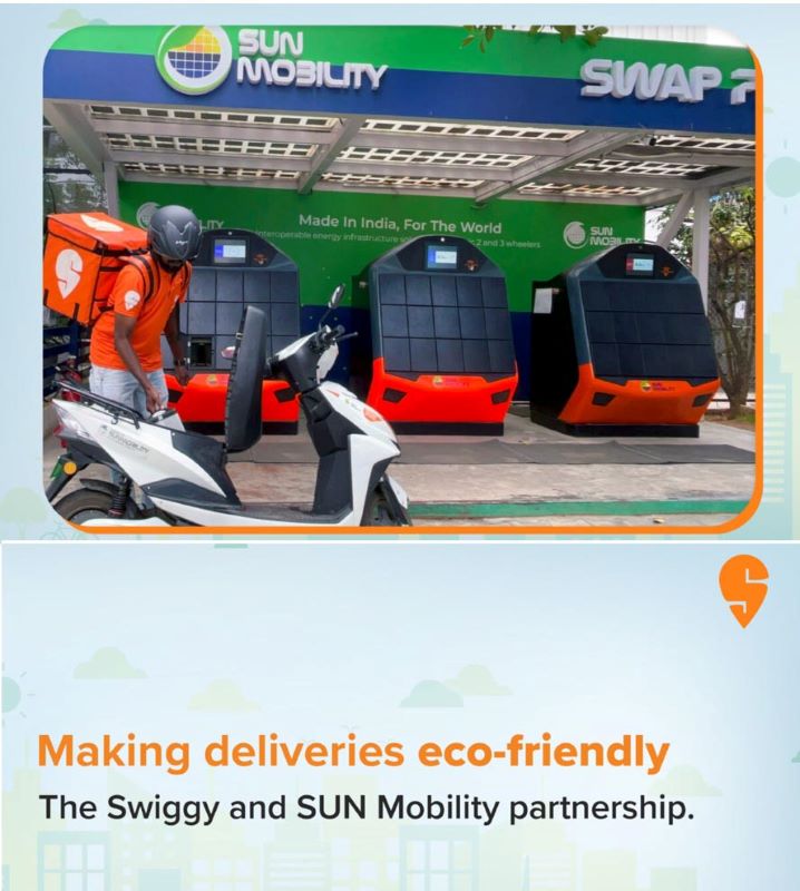 SUN Mobility Partners with Swiggy | Autoguideindia