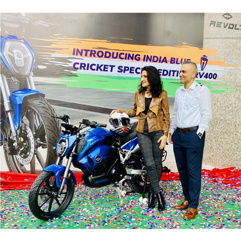 Revolt Motors unveils India Blue - Cricket Special Edition Electric ...