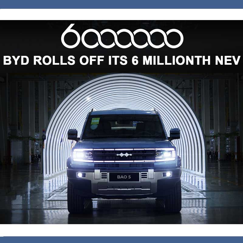 BYD rolls off 6 millionth new energy vehicle | Autoguideindia