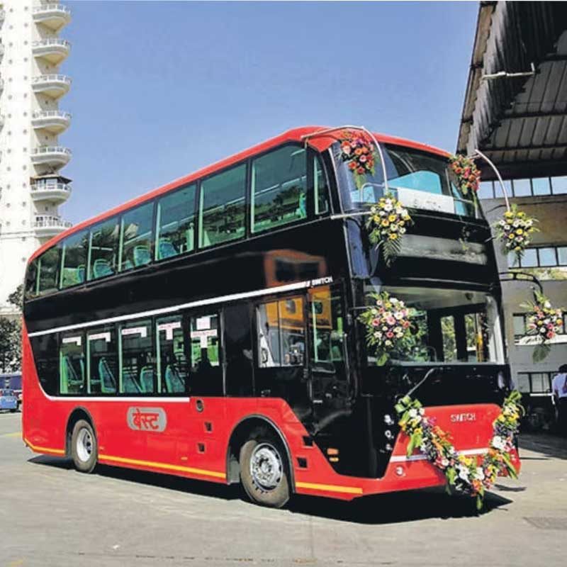 BEST deploys AC double decker e-buses on BKC route | Autoguideindia