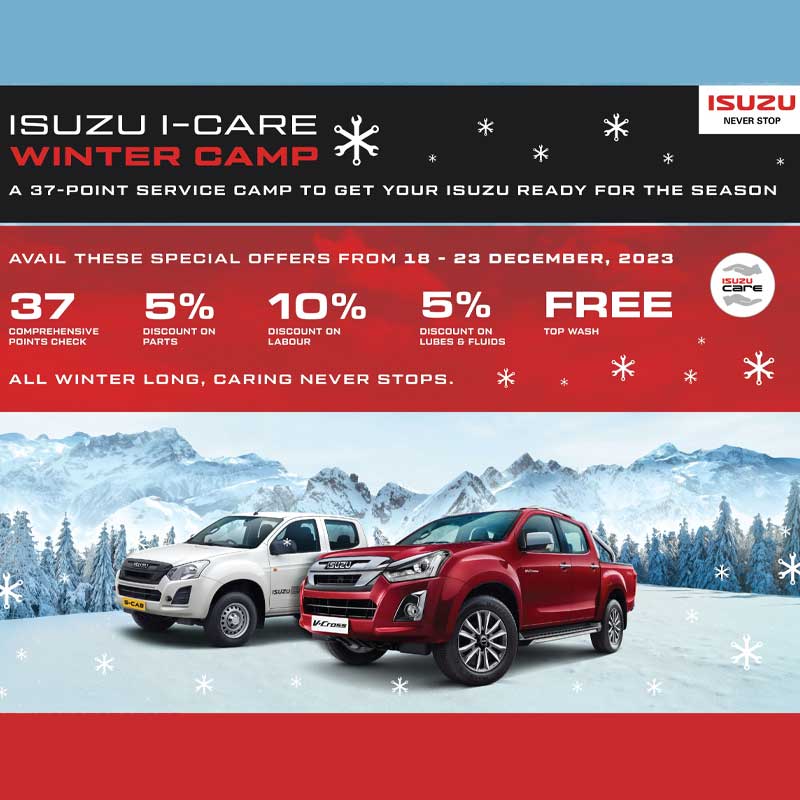 Isuzu Motors India to roll-out ‘ISUZU I-Care Winter Service Camp ...