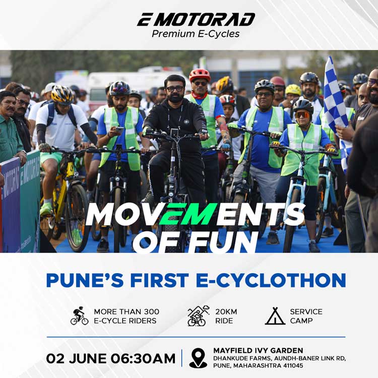 EMotorad set to organise India’s first ever E-cyclothon- Pune Edition ...