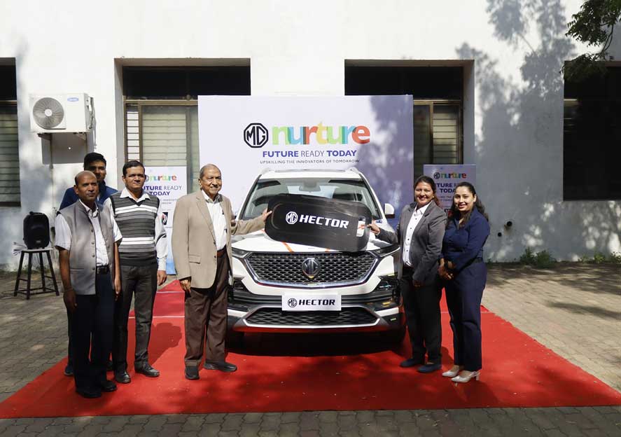 JSW MG Motor India donates MG Hector to Dharmsinh Desai University for ...