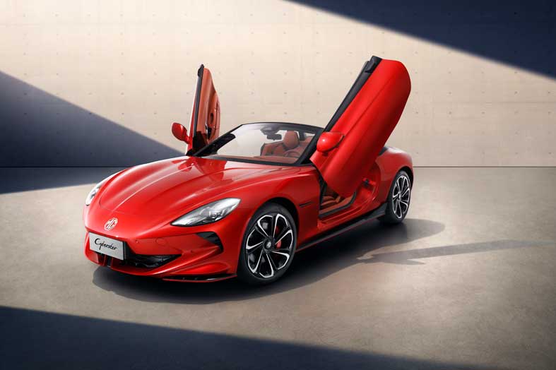 MG Select unveils first look of Cyberster with Electric Scissor Doors ...