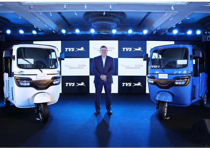 TVS Motor Company launches India’s first, bluetooth connected, E3W ...