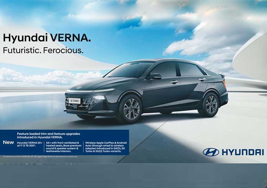 Hyundai enhances VERNA line-up with new SX+ Variant and Wireless ...