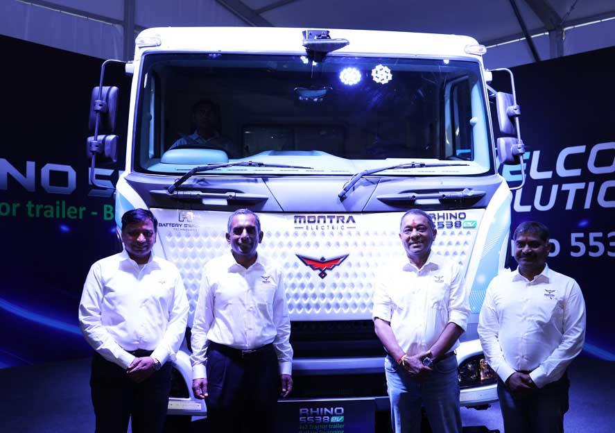 Montra Electric launches the new Rhino 5538 EV 4x2 TT and inaugurates ...